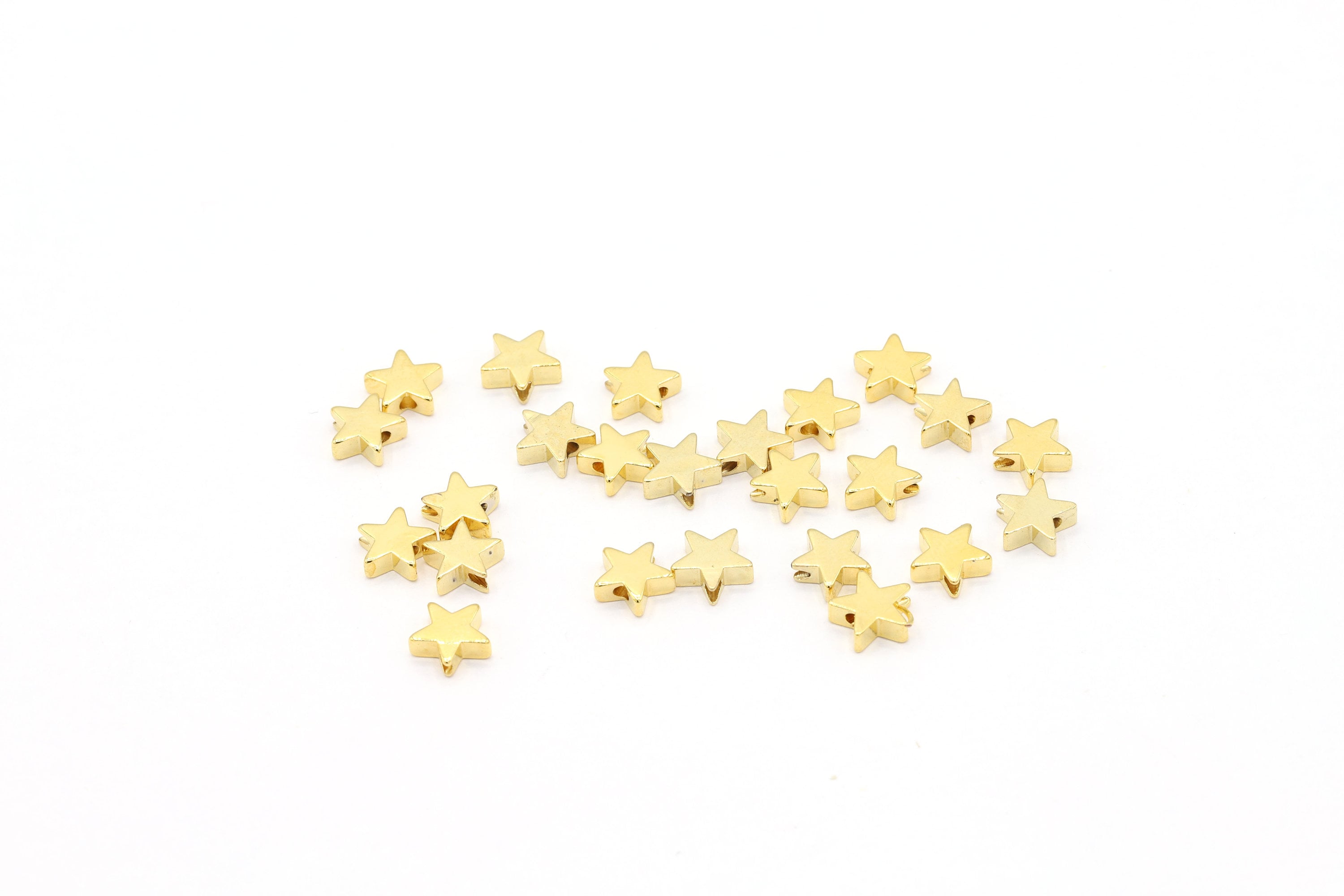 7mm 24 K Shiny Gold Plated Star Beads Spacer Beads Gold Star - Etsy