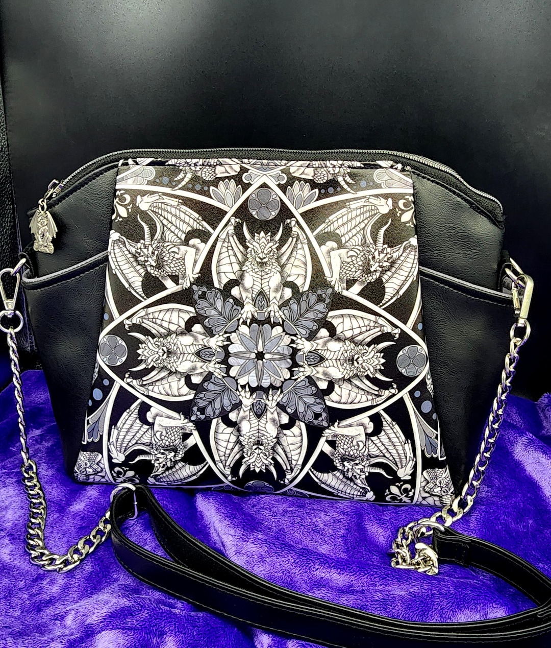Gargoyle Gothic Vinyl Purse Handmade - Etsy