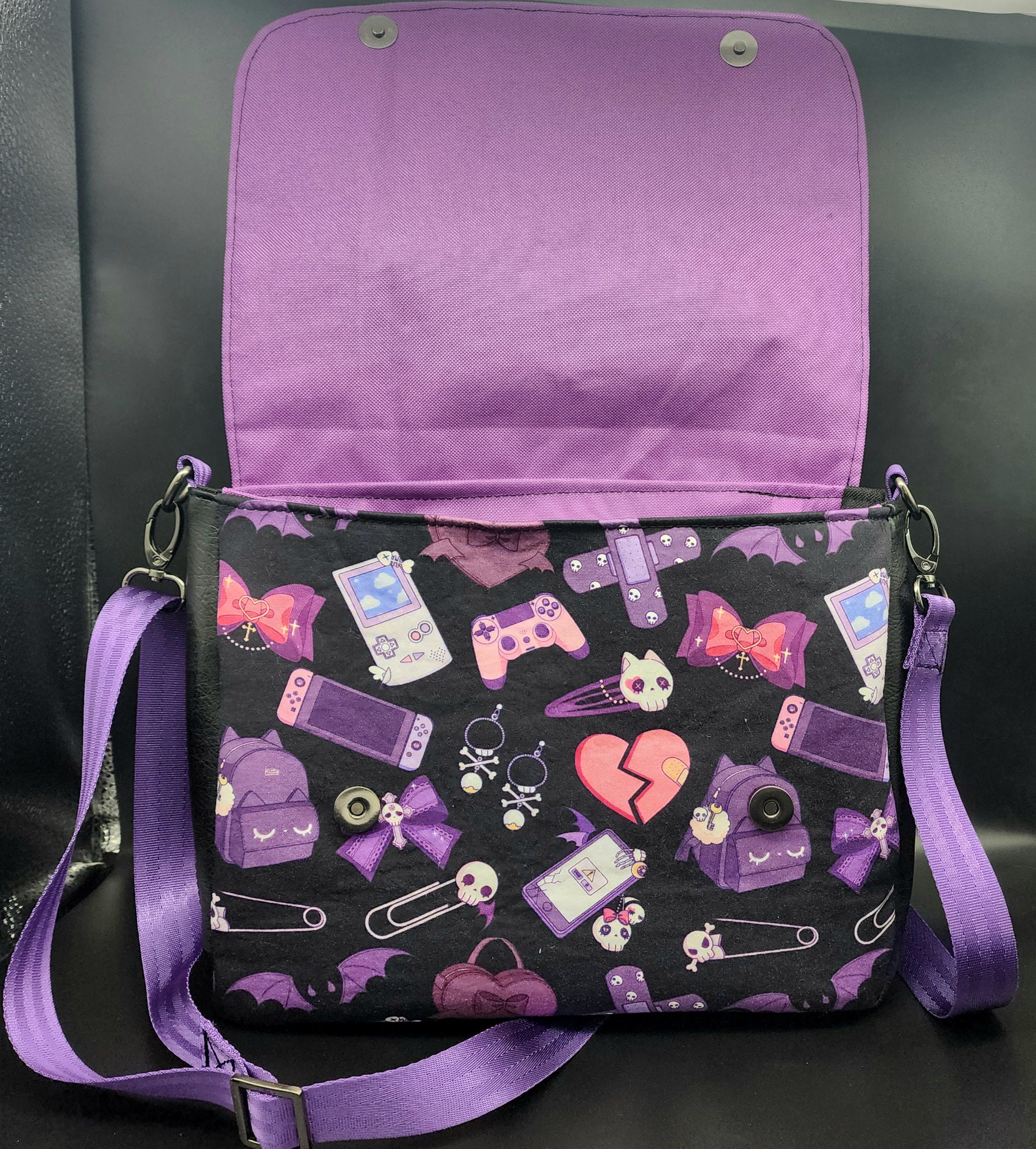 Kawaii Cute Goth Girl Messenger Satchel Bag - Etsy