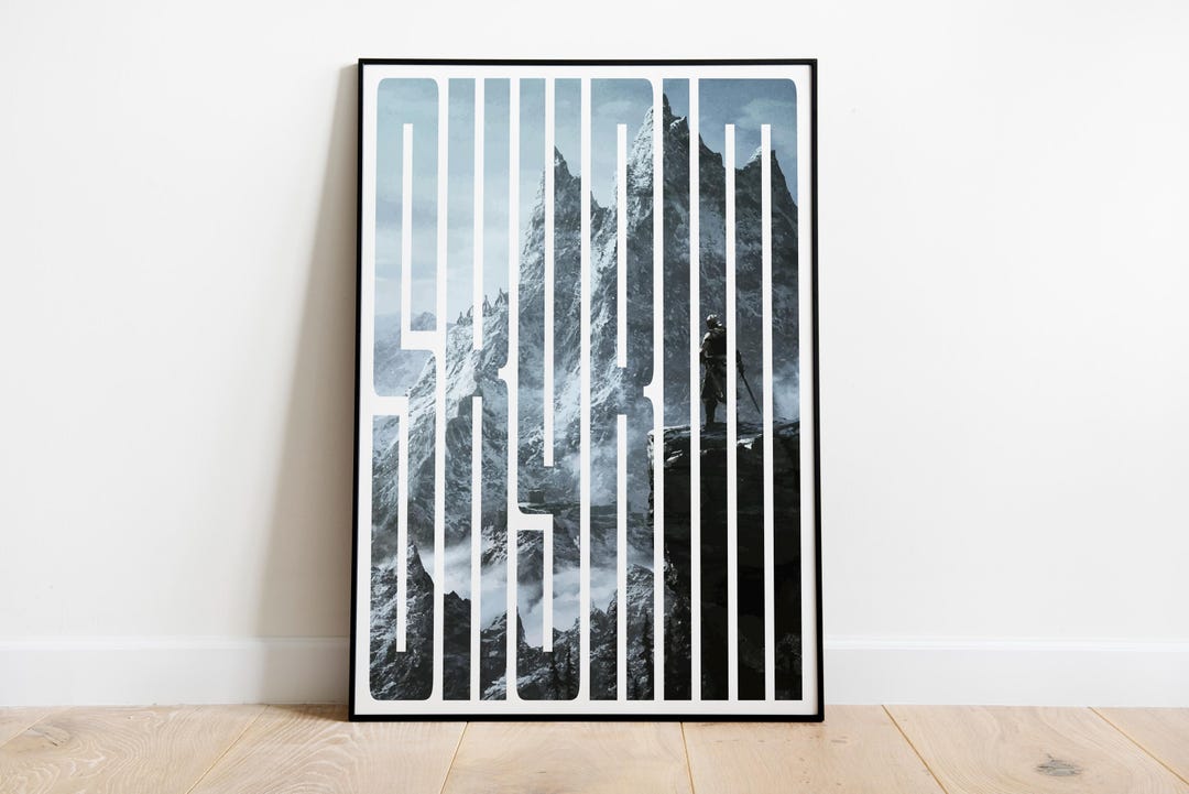 Elder Scrolls V: Skyrim Video Game Poster Print Gaming Merch - Etsy