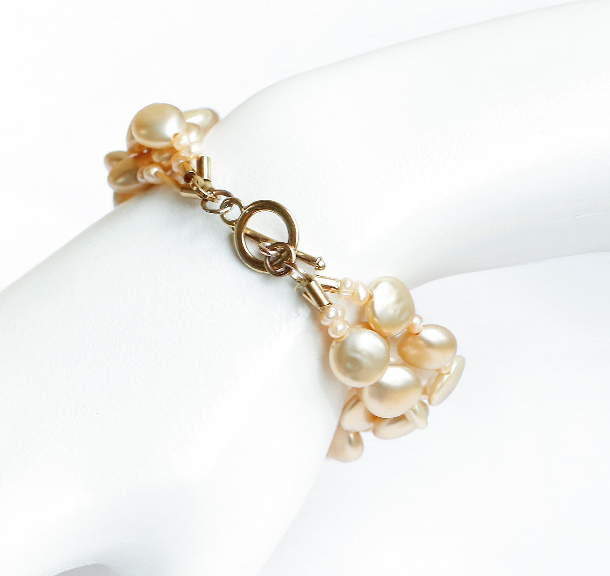 Monet vintage, collier de perles en forme de pièce de monnaie, bracelet ...