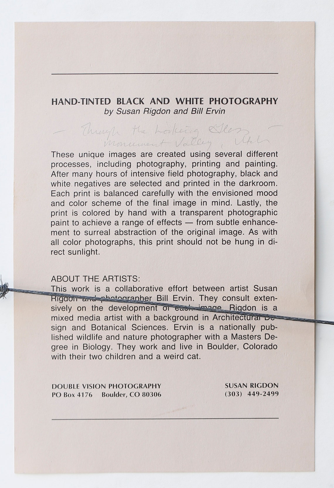 Hand - Tinted Black and White Photography by Susan Rigdon and Bill ...