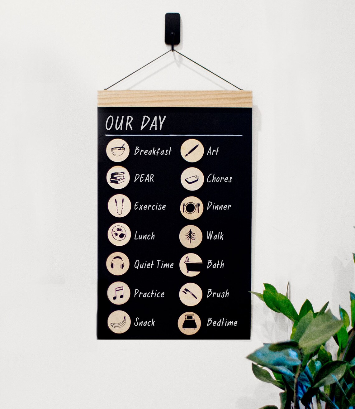 Daily Routine Tokens – Visual Chart for Kids and Adults – Schoolwork ...