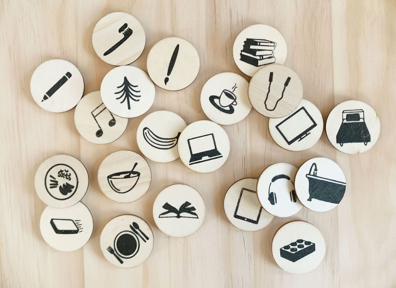 Daily Routine Tokens – Visual Chart for Kids and Adults – Schoolwork ...