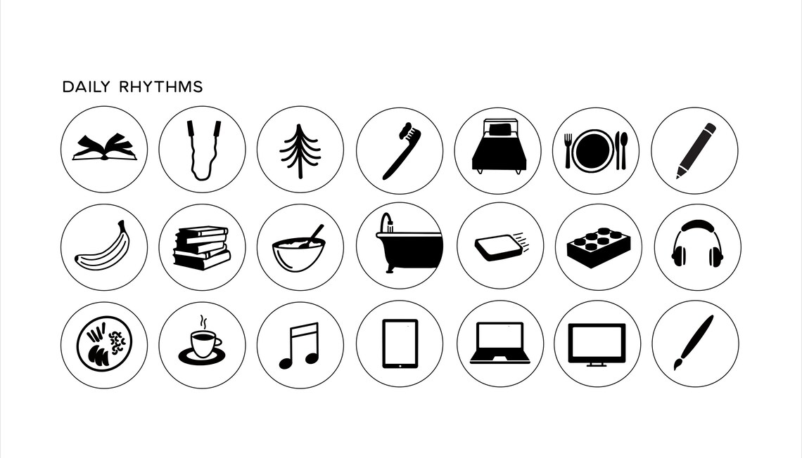 Daily Routine Tokens – Visual Chart for Kids and Adults – Schoolwork ...