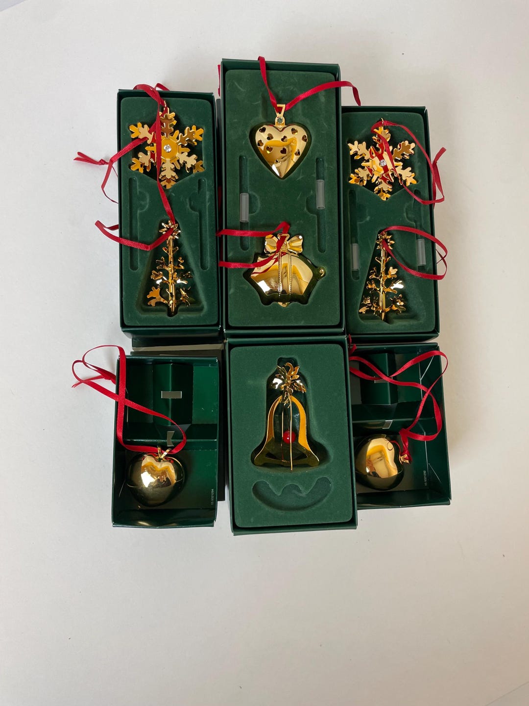 Collection of Vintage Georg Jensen Gold Plated Small Christmas ...