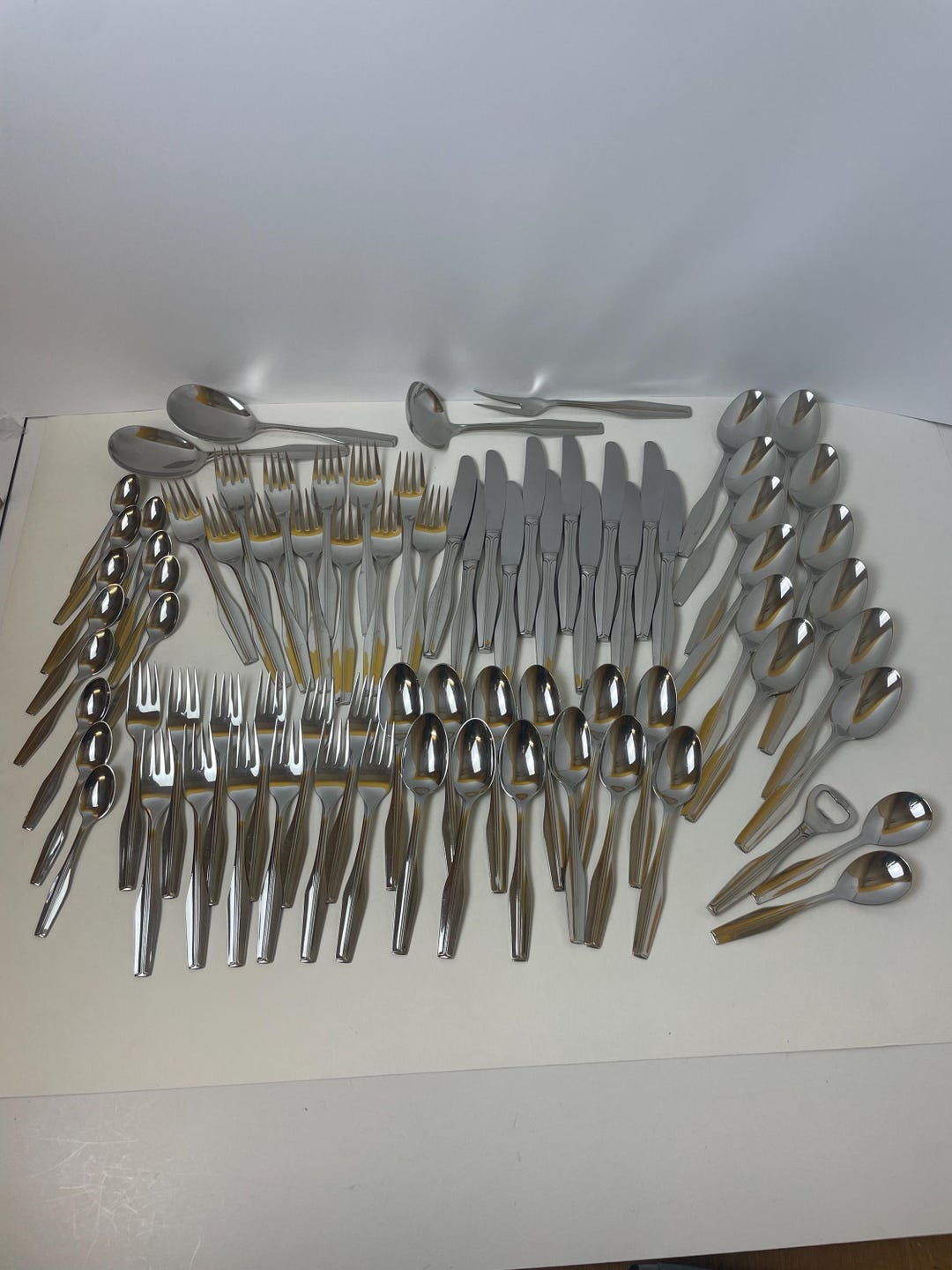 Jens Harald Quistgaard Sival Steel Flatware/cutlery for 12 and Serving ...