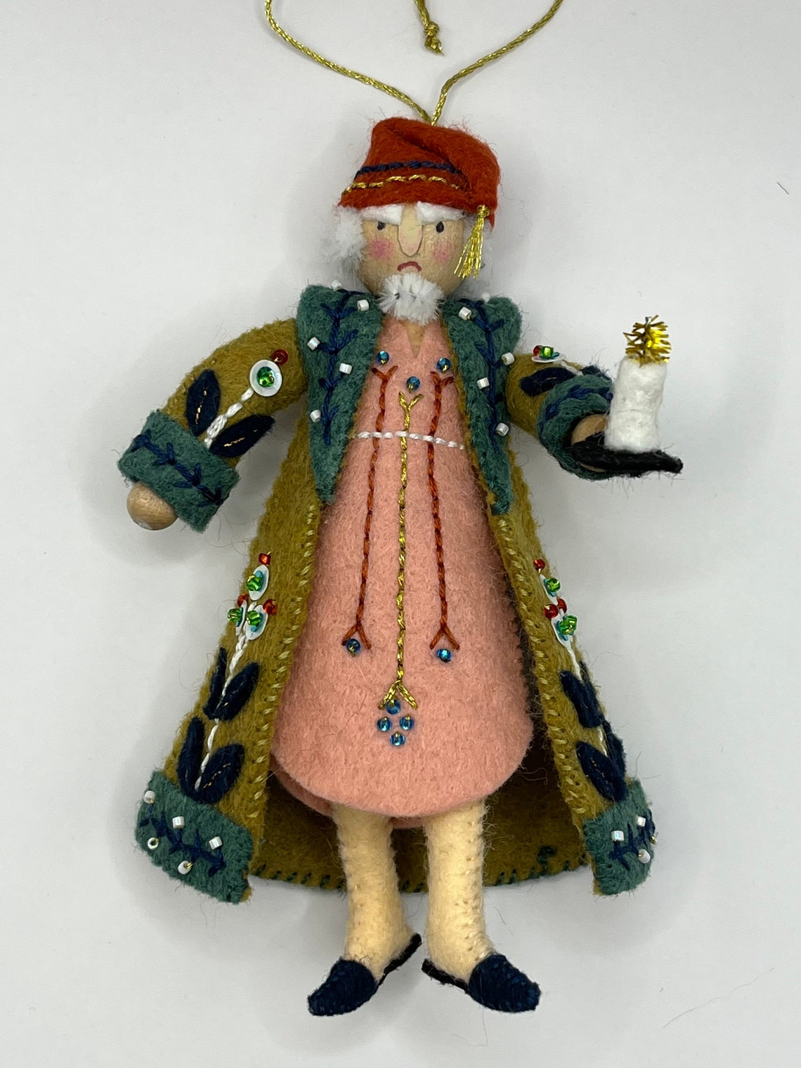 Felt Ebenezer Scrooge Ornament Handmade Christmas Carol - Etsy