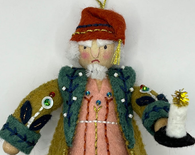 Felt Ebenezer Scrooge Ornament, Handmade Christmas Carol - Etsy