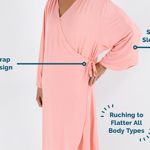 Hospital Gown With Snaps Surgery Nightgown Side Tie Robe - Etsy