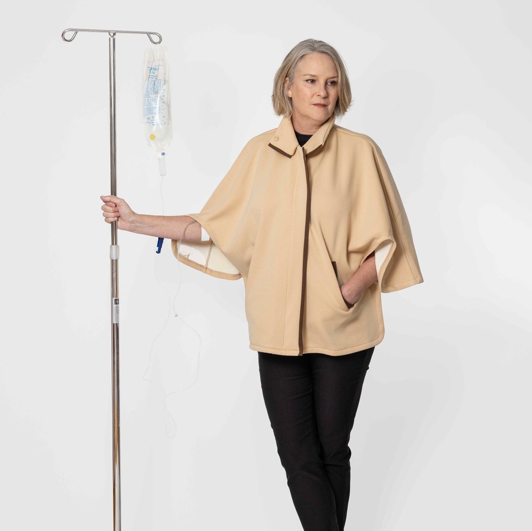 Infusion Jacket, Chemo Cape, Post Surgery & Chemotherapy Cardigan | IV ...