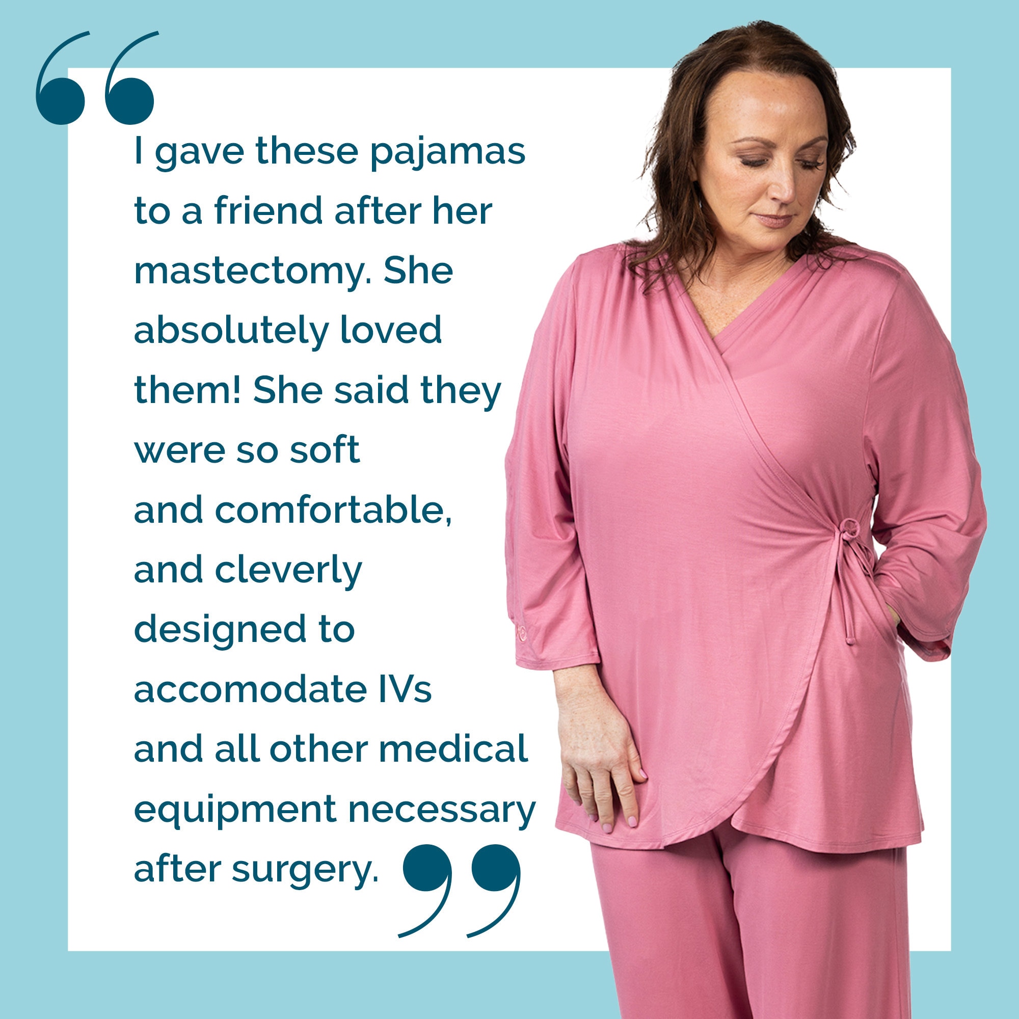Mastectomy Pajamas, Snap Shoulder for Post Surgery Recovery, Breast ...