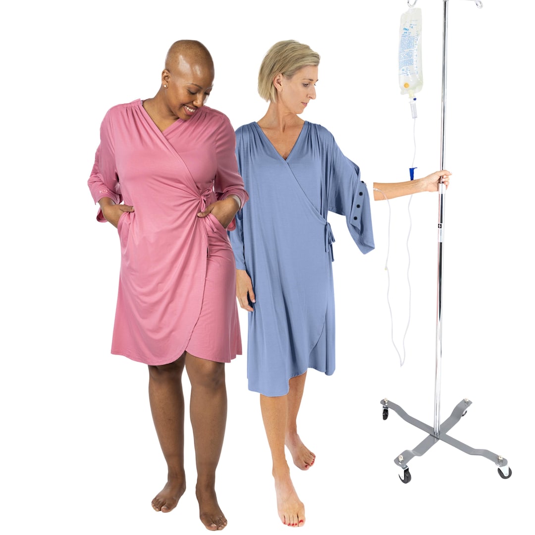 IV Robe With Chemo Port Access, Hospital Gown With Snaps, Post Surgery ...