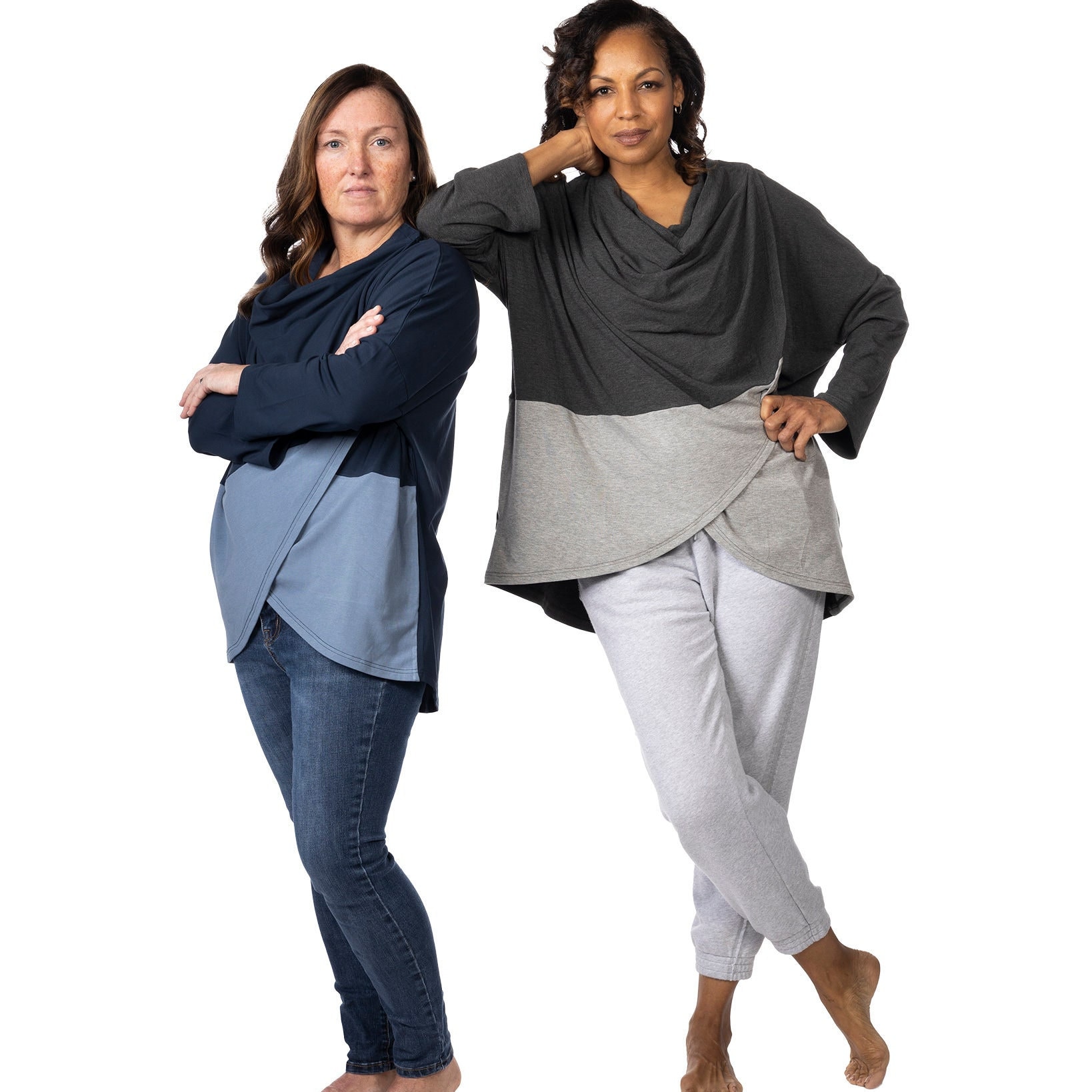 Women's Easy Port Access Shirt, Long Sleeve Chemo Shirt, Mastectomy ...