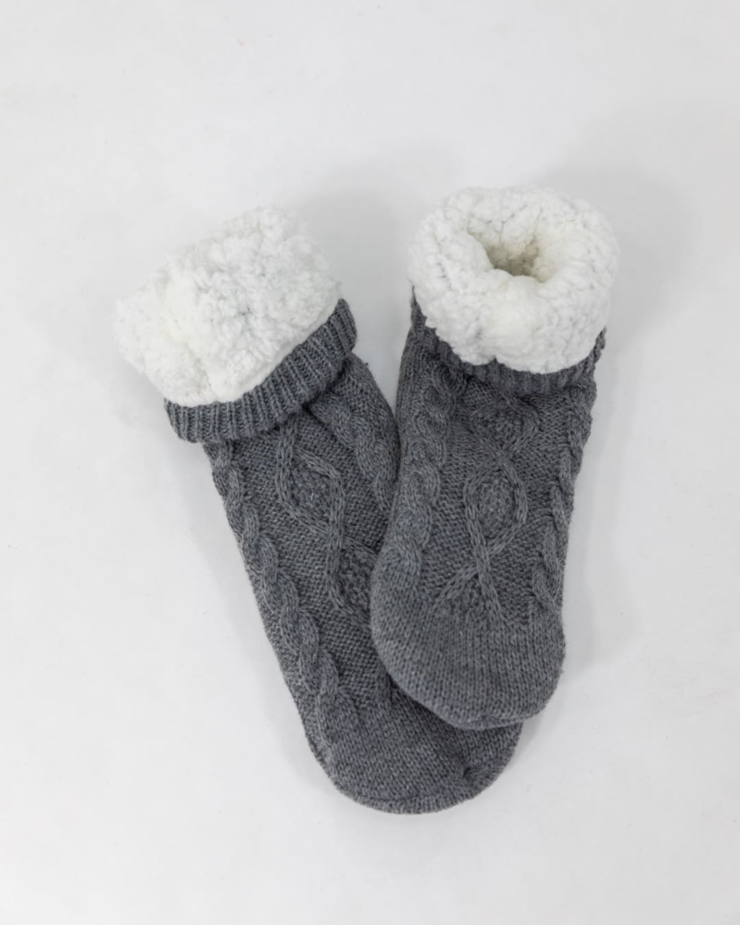 Cable Knit Fleece Lined Slipper Socks for Women Fuzzy Bed - Etsy