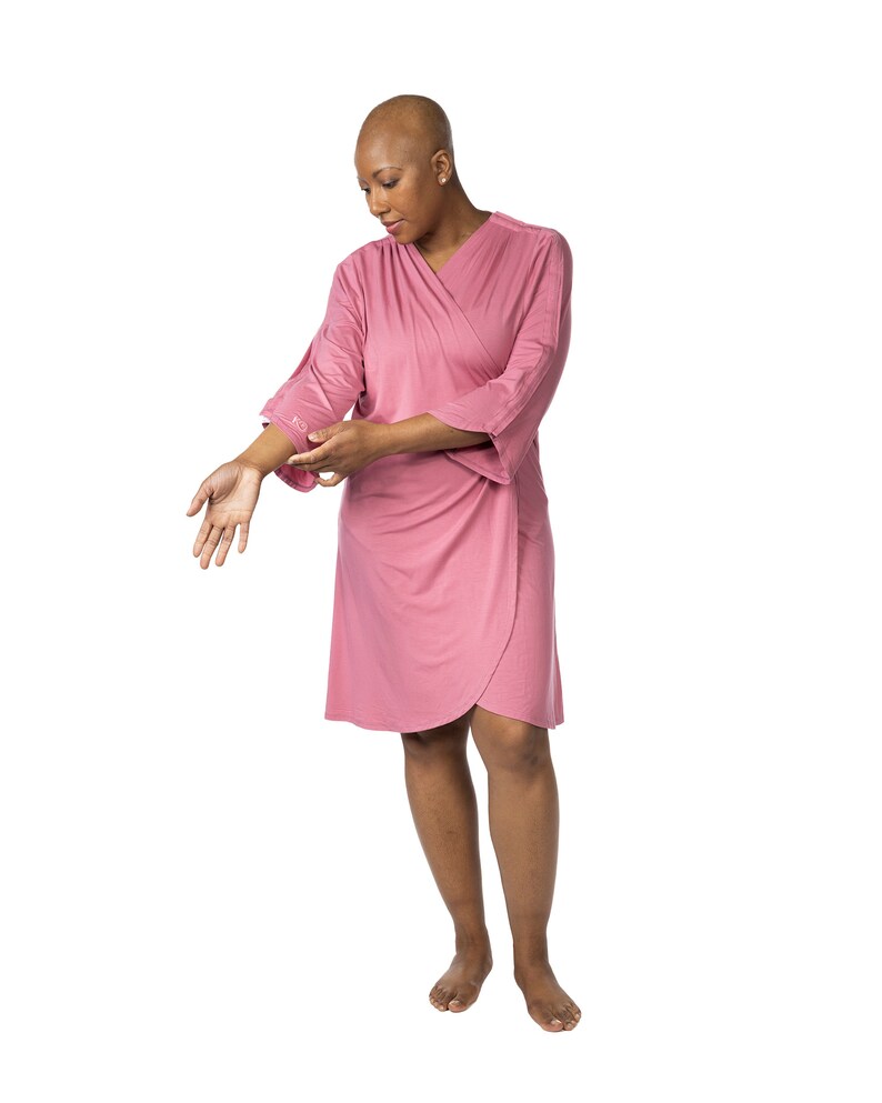 IV Robe With Chemo Port Access Hospital Gown With Snaps Post - Etsy