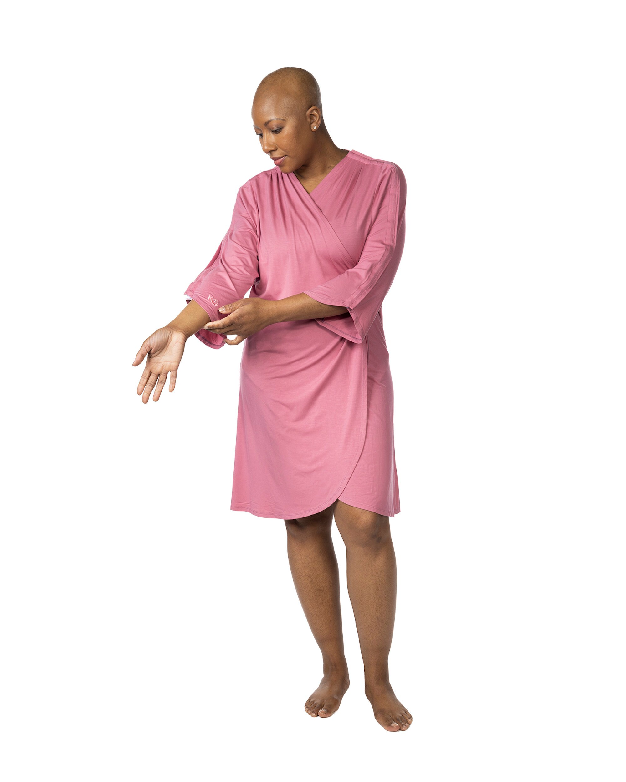 IV Robe With Chemo Port Access Hospital Gown With Snaps Post - Etsy