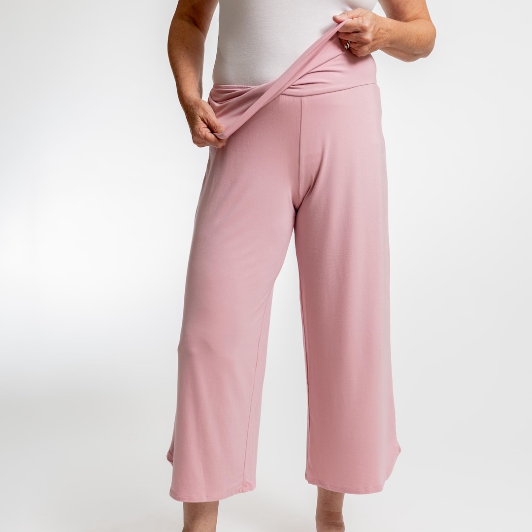 Modal Recovery Pants: Soft Fold-down Waist for Post Hip Surgery, Knee ...