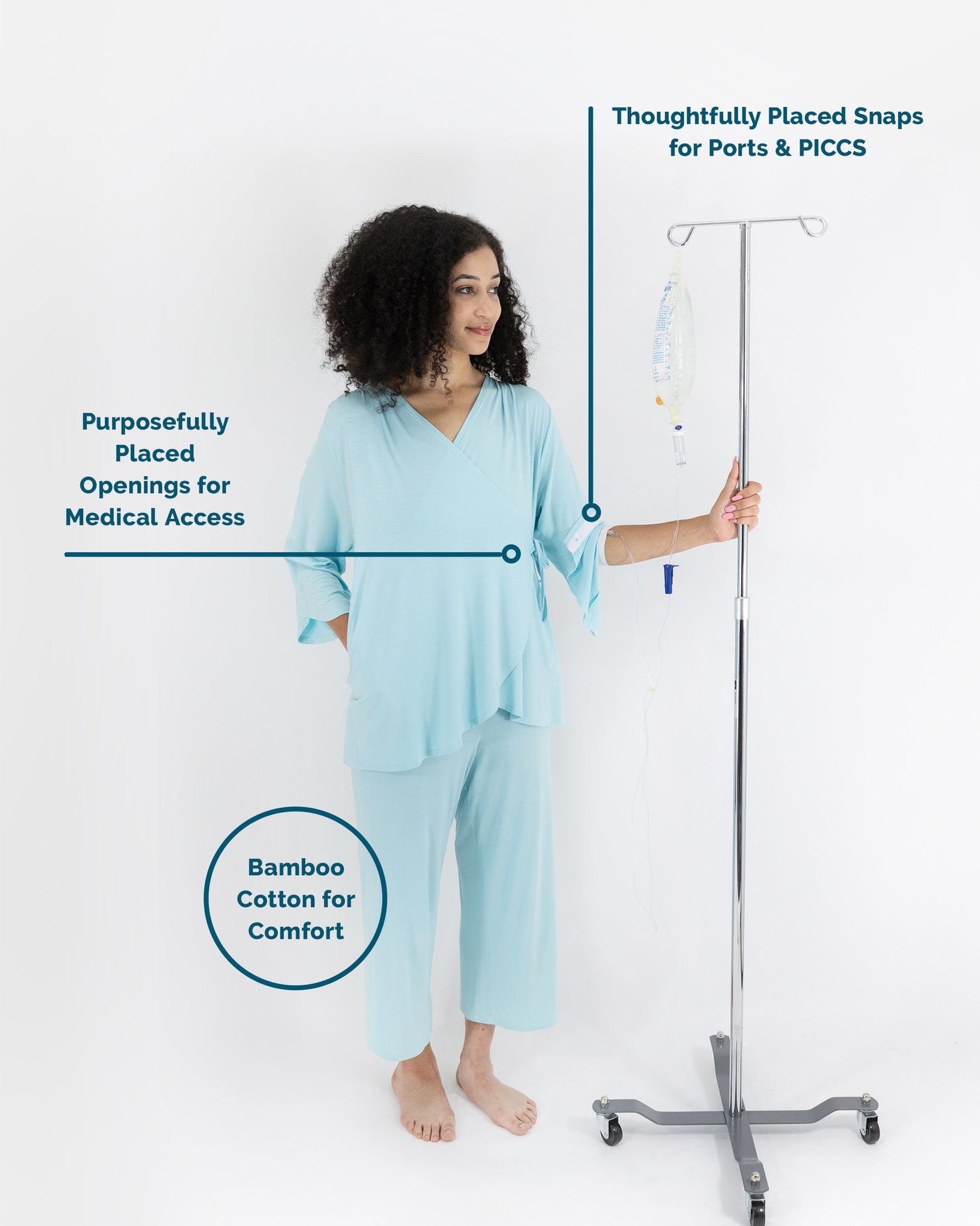 Post Surgery Pajamas for Women Hospital Patient Gown | Etsy