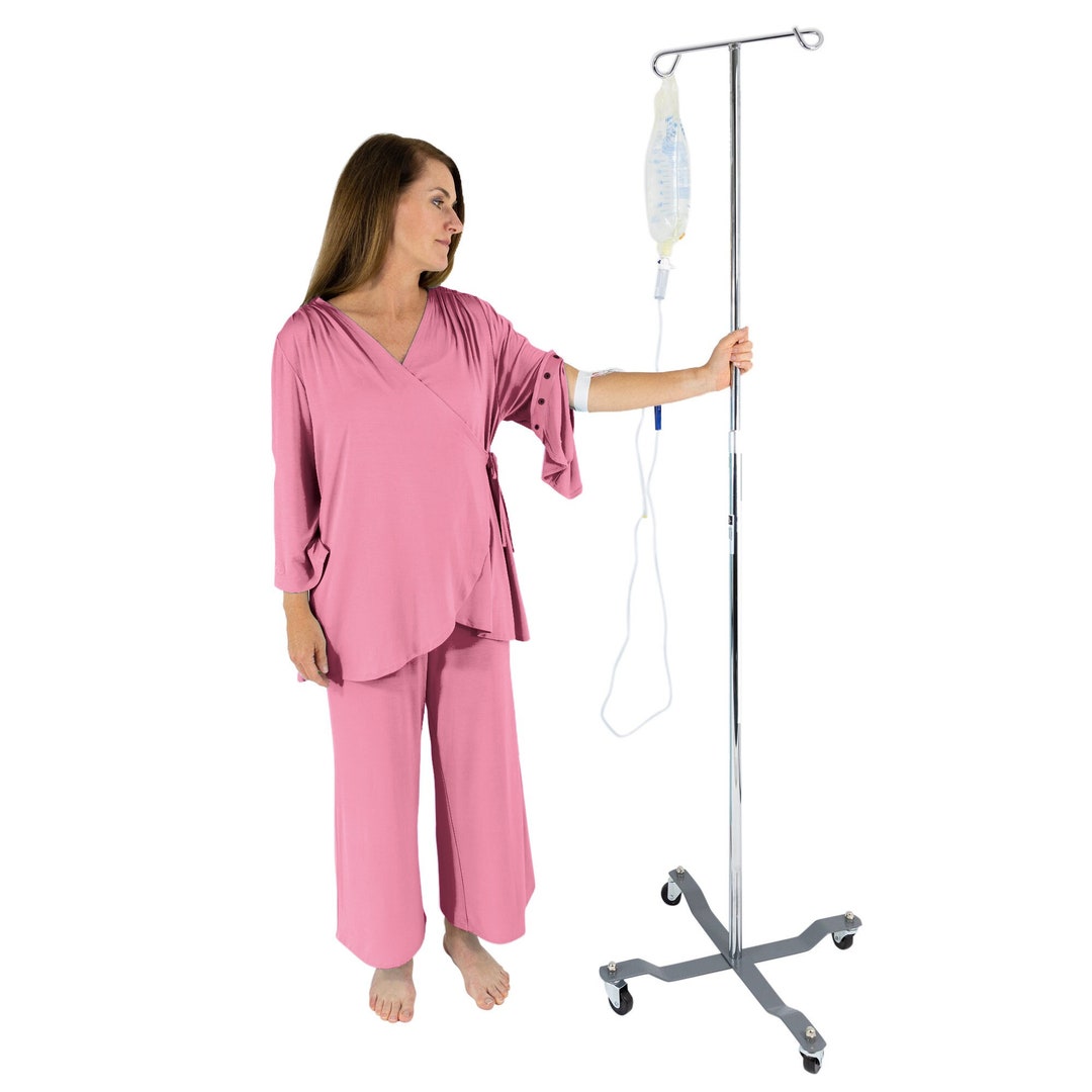 Heart Surgery Pajama Set for Women internal Drain Pockets Easy IV ...