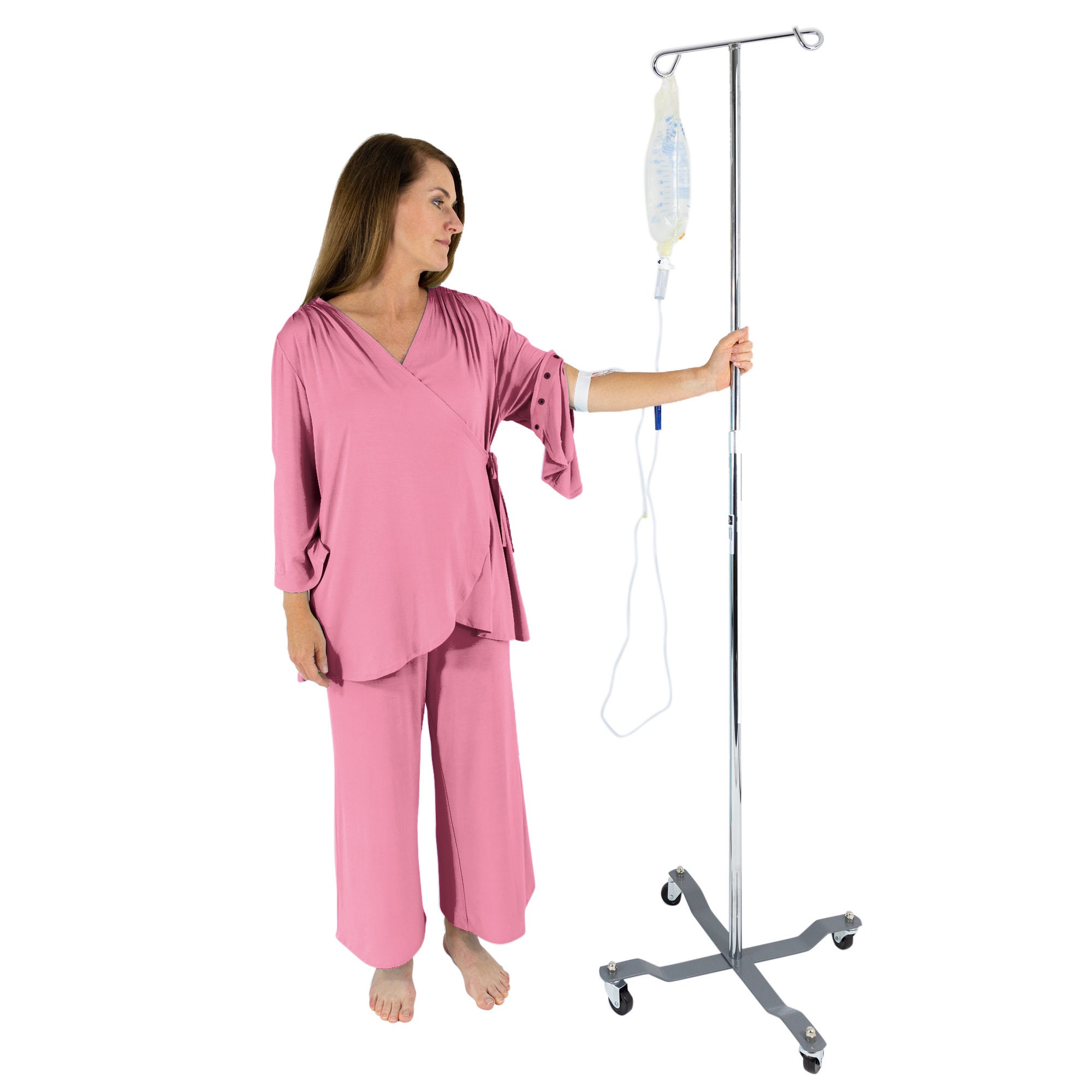 Post Surgery Recovery Pajamas With Snap Sleeves From Hand Through ...