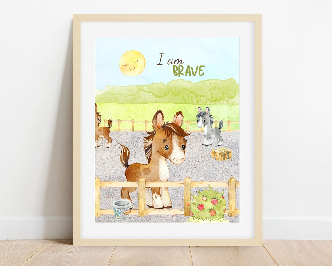On the Farm Printable Affirmation Wall Art – Mindfulness Decor for Kids ...