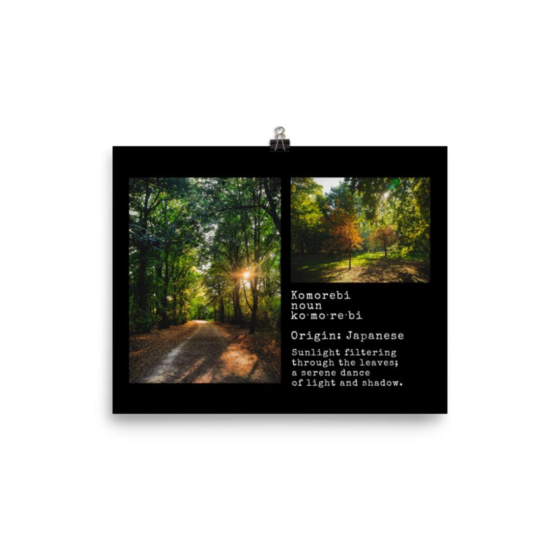Komorebi - Mini Wall Art Photo Poster for Small Space Decor - Etsy
