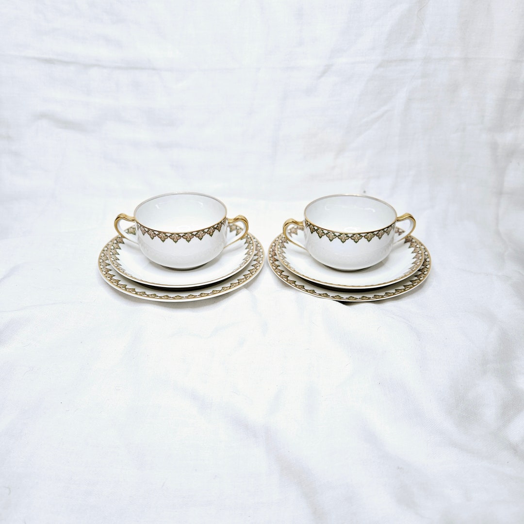 Antique Tea Cup Sets. Haviland of France the Monaco Tea Cup Set. Two ...