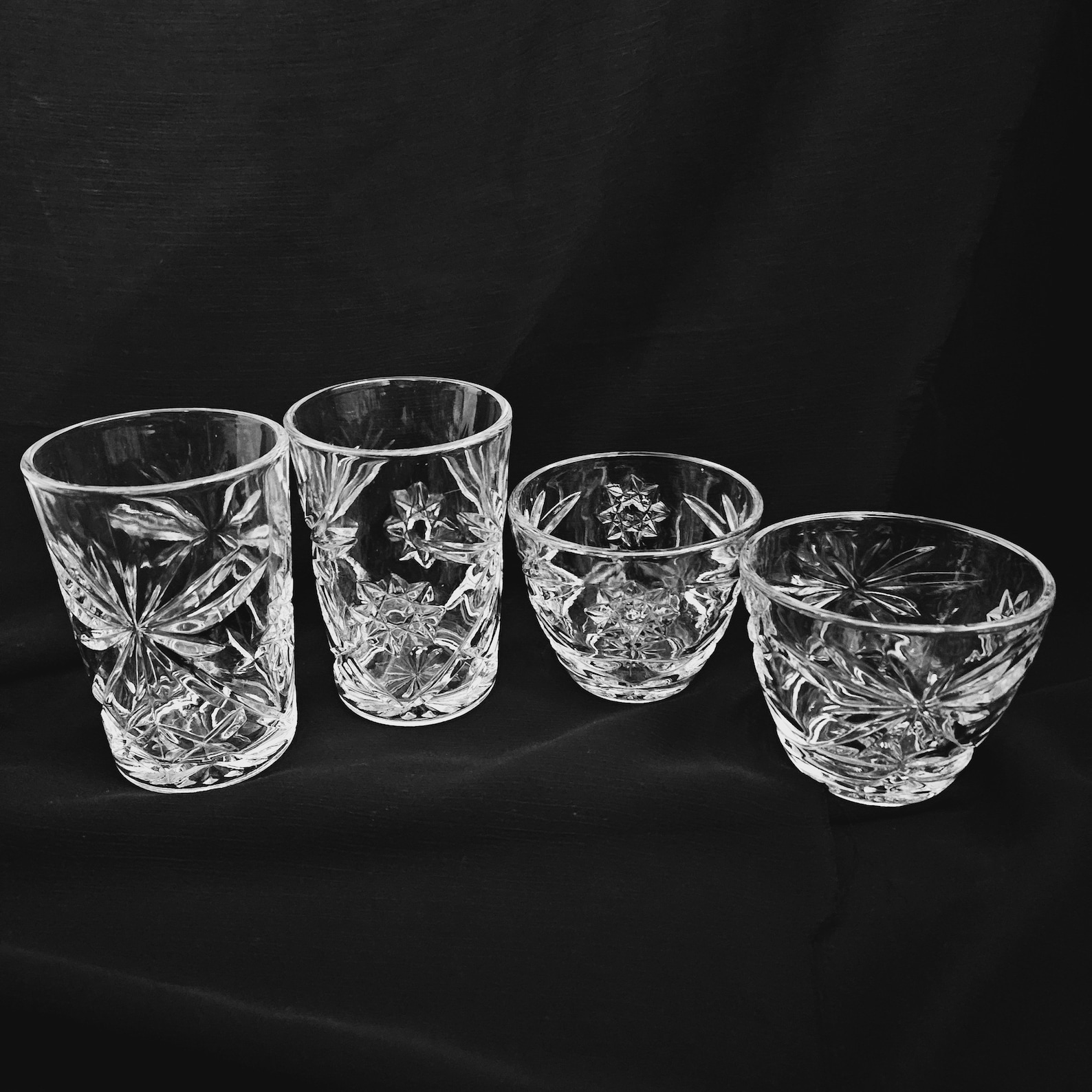 Vintage Star of David Glasses From Anchor Hocking Glass Co, Starburst ...