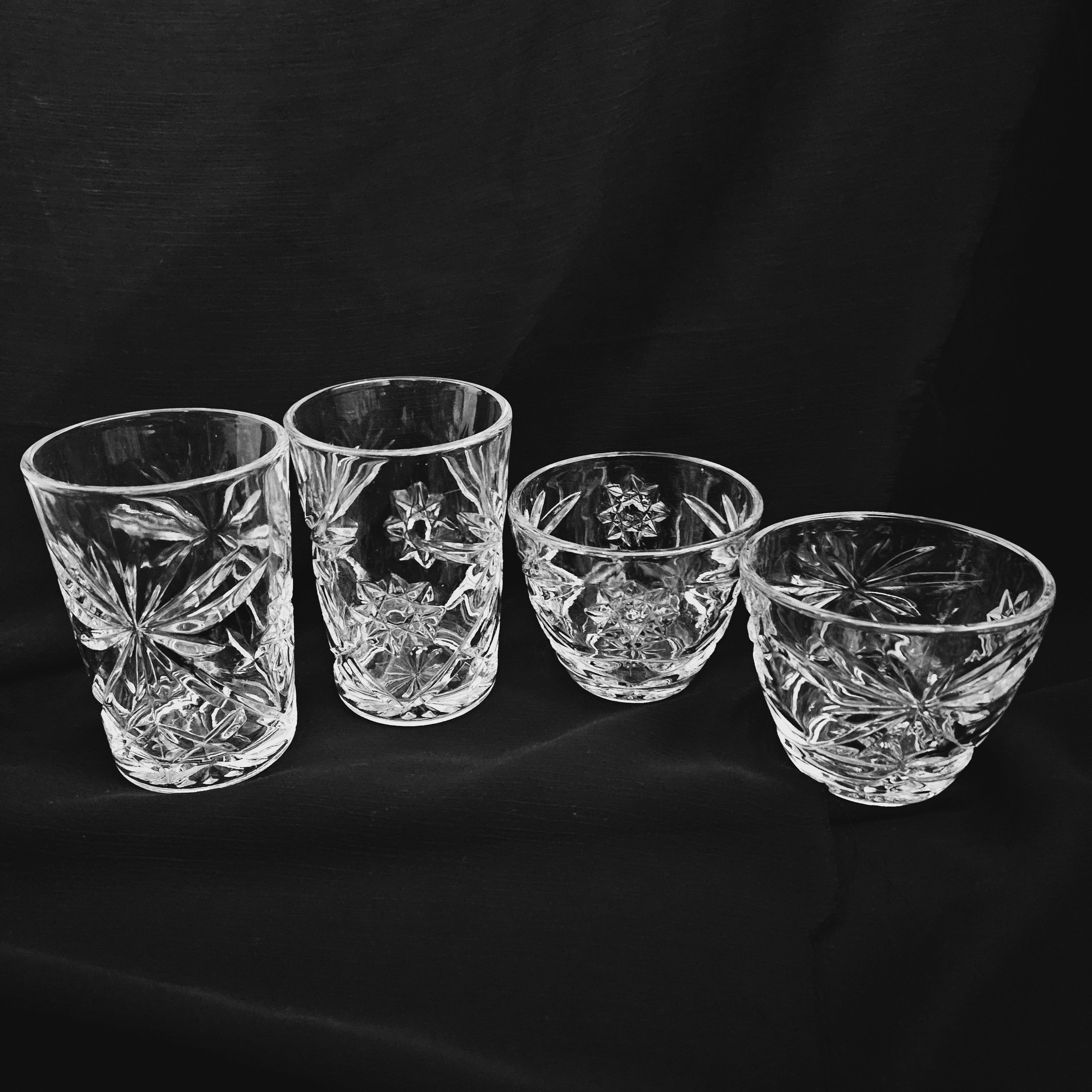Vintage Star of David Glasses From Anchor Hocking Glass Co, Starburst ...