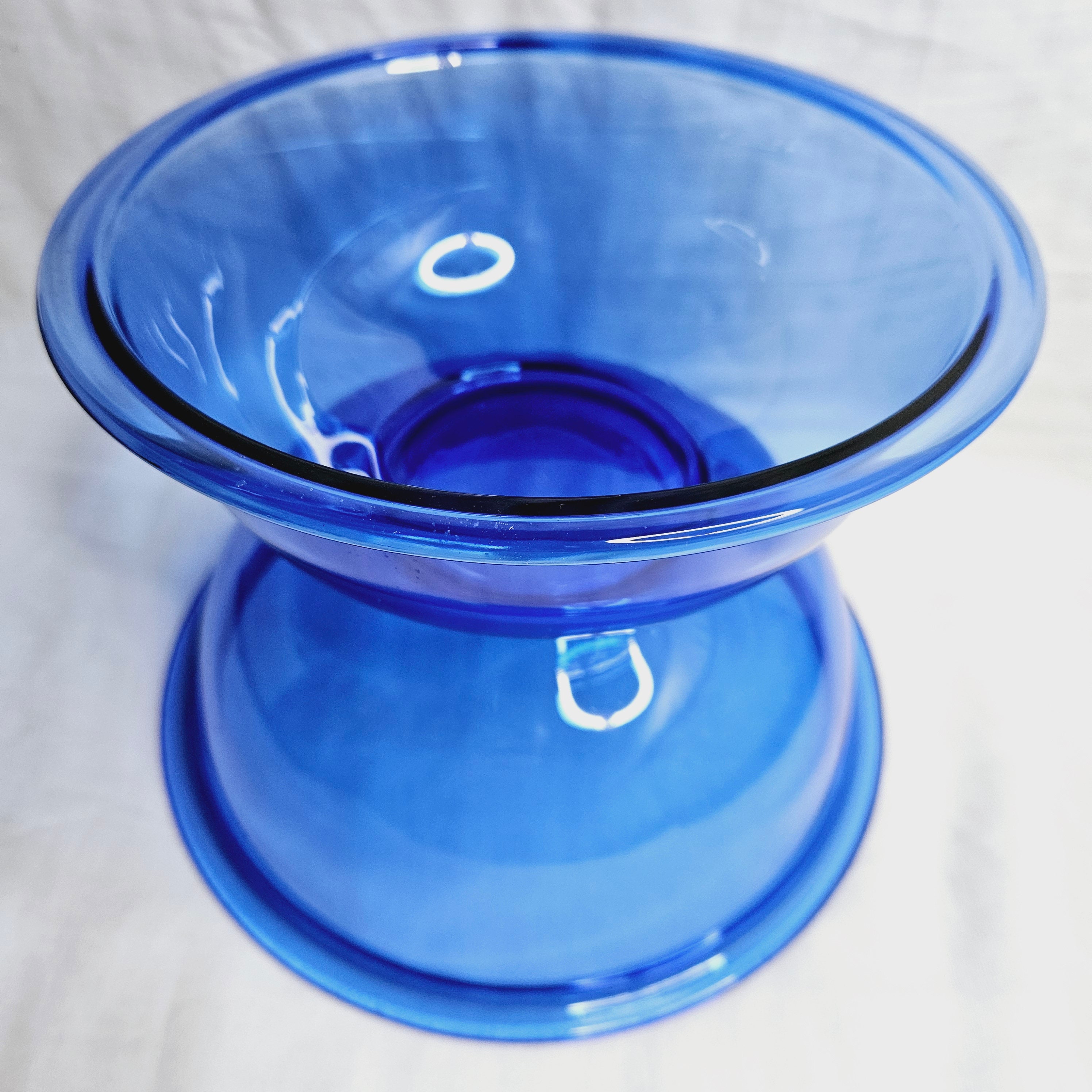 Cobalt Blue Glass Nesting Bowls, Vintage Pyrex Cobalt Blue Glass ...