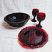 Ruby Red Glass Dinnerware, Vintage Avon Cape Cod Ruby Red Dinnerware - Etsy