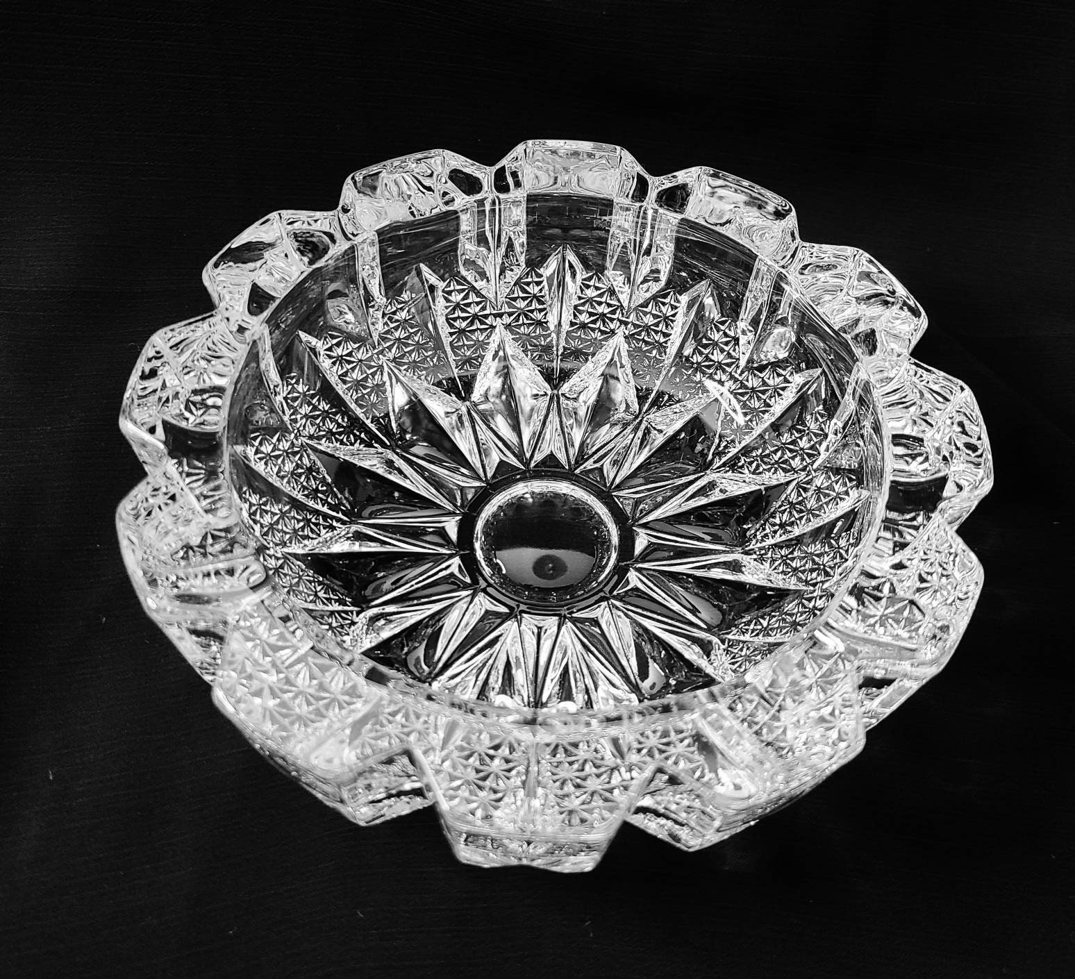 Geometric Decorative Glass Bowl Early American Prescut Glass Bowl Etsy