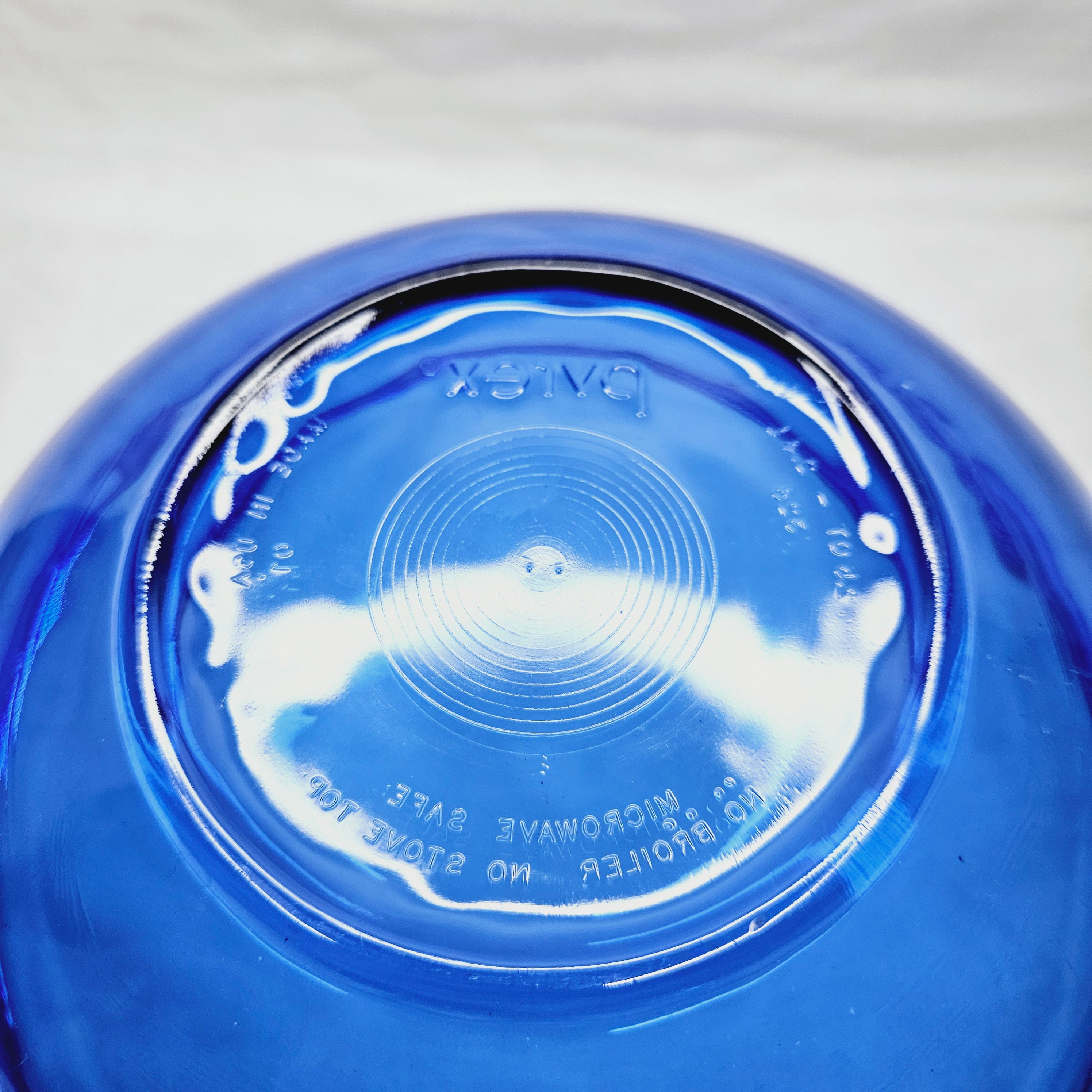 Cobalt Blue Glass Nesting Bowls, Vintage Pyrex Cobalt Blue Glass ...