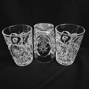 Vintage Imperial Glass Mayflower Pressed Flower Tumblers - Set of 3 - Etsy