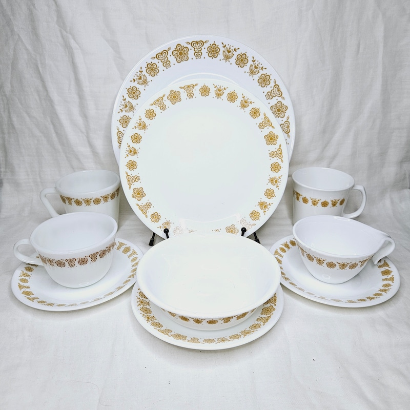 Corelle Butterfly Gold Dinnerware - Etsy