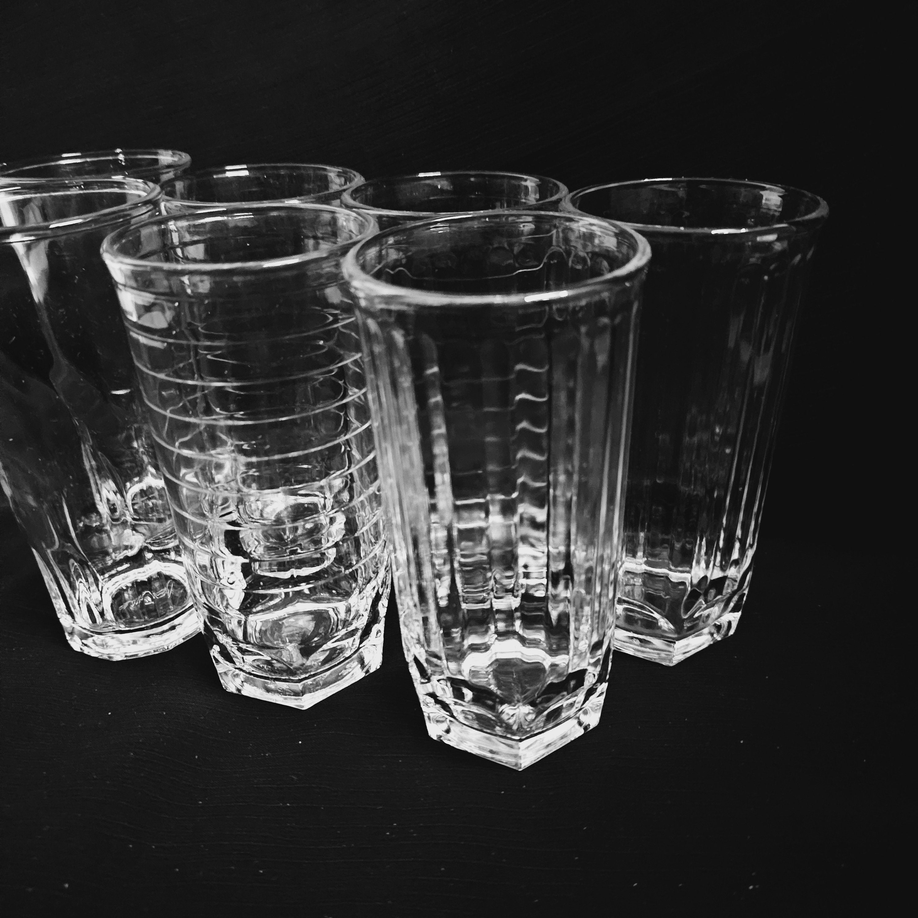 Vintage Crisa Small Juice Glass Sets, Juice Glasses With Hexagon or ...