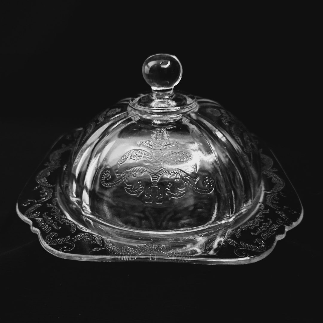 Vintage Indiana Glass Butter Dish: Madrid Recollections Pattern - Etsy