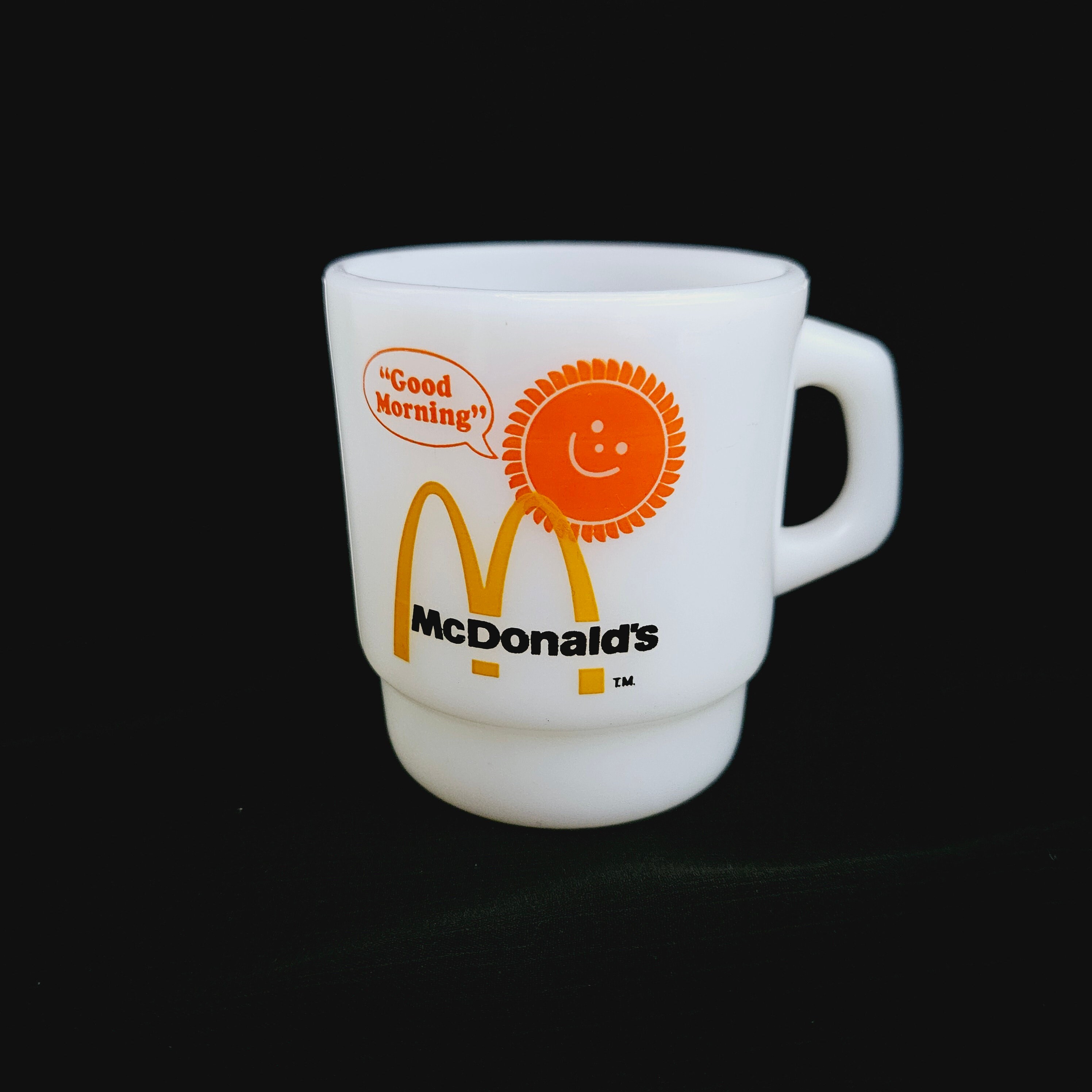 Collectable Mcdonald's Milk Glass Good Morning Stackable Mug From ...