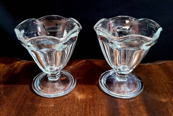 Vintage Anchor Hocking Glass Sundae Bowls. Vintage Ice Cream - Etsy