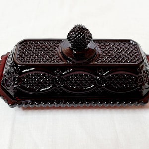 Ruby Red Glass Dinnerware Vintage Avon Cape Cod Ruby Red - Etsy