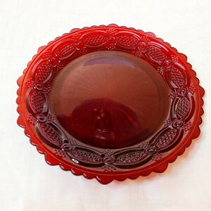 Ruby Red Glass Dinnerware, Vintage Avon Cape Cod Ruby Red Dinnerware - Etsy