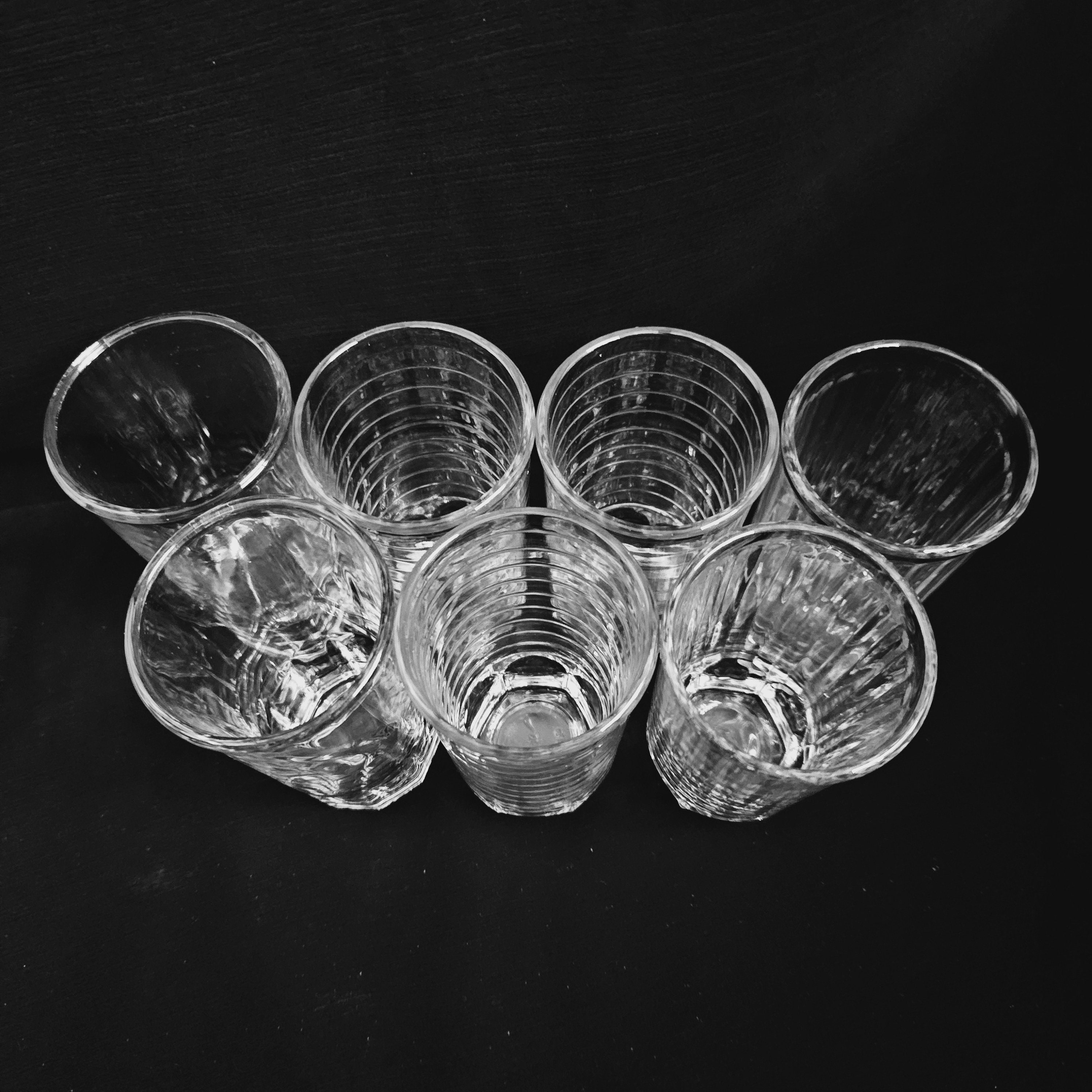 Vintage Crisa Small Juice Glass Sets, Juice Glasses With Hexagon or ...