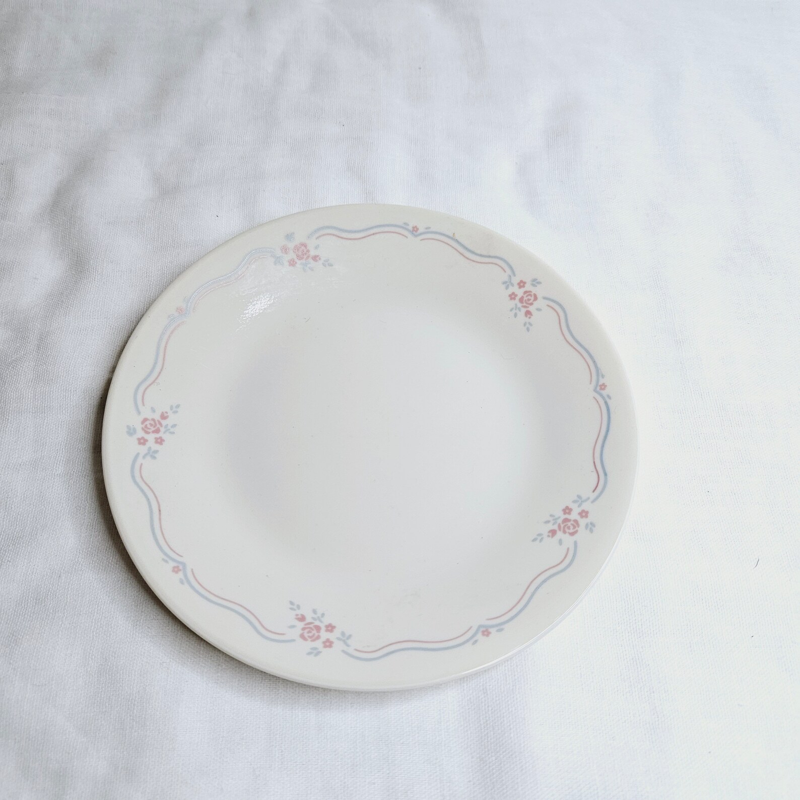 Vintage Corelle Sandstone Glass Dinnerware: English Breakfast Rose ...