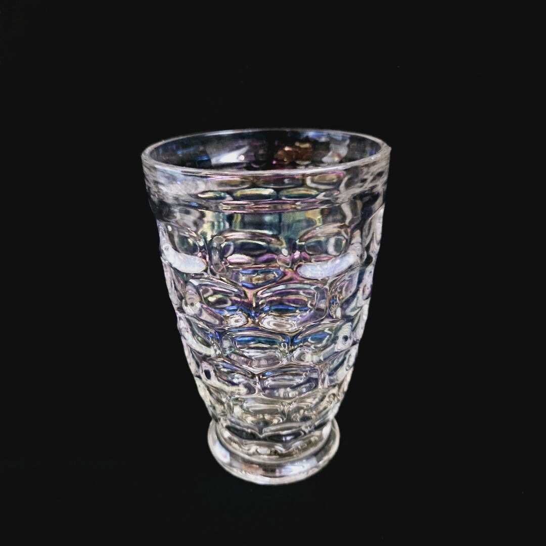 Iridescent Colonial Glass Tumbler From Federal Glass, Vintage ...
