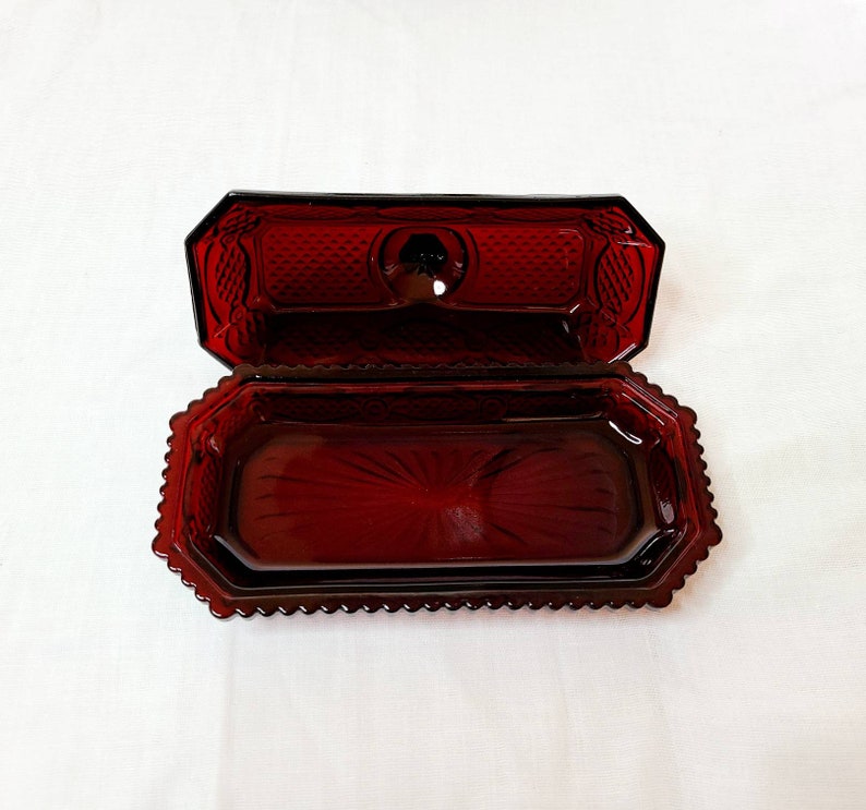 Vintage Avon Cape Cod Ruby Red Glass Dinnerware. Avon Red | Etsy