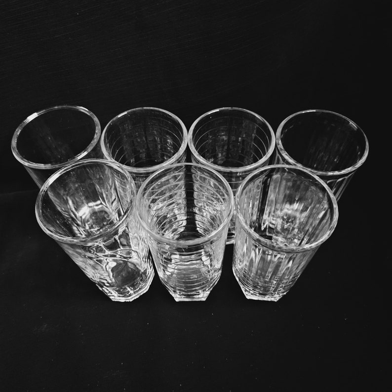 Vintage Crisa Small Juice Glass Sets, Juice Glasses With Hexagon or ...