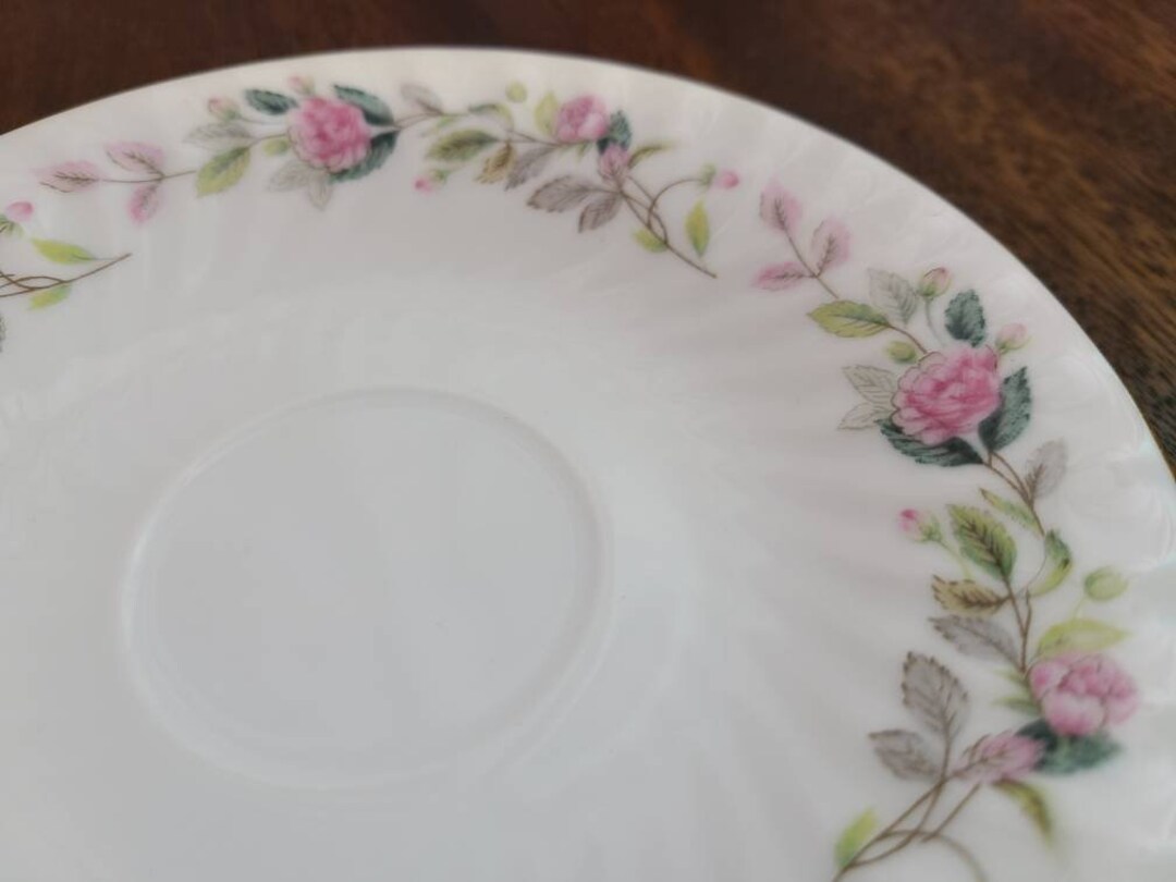 Vintage Regency Rose China, Pink Floral Pattern, Silver Trim - Etsy