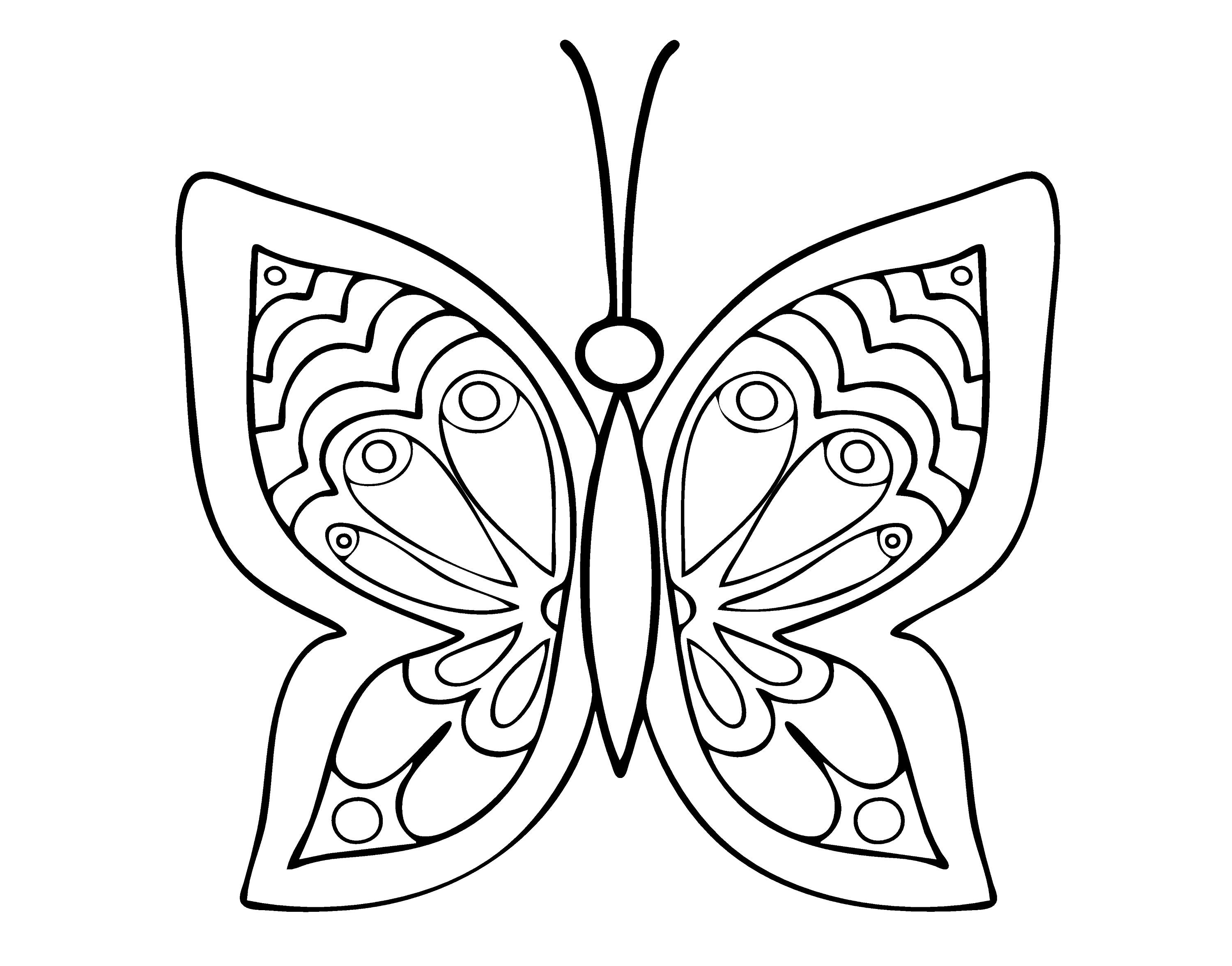 Digital Butterfly Coloring Image - Etsy