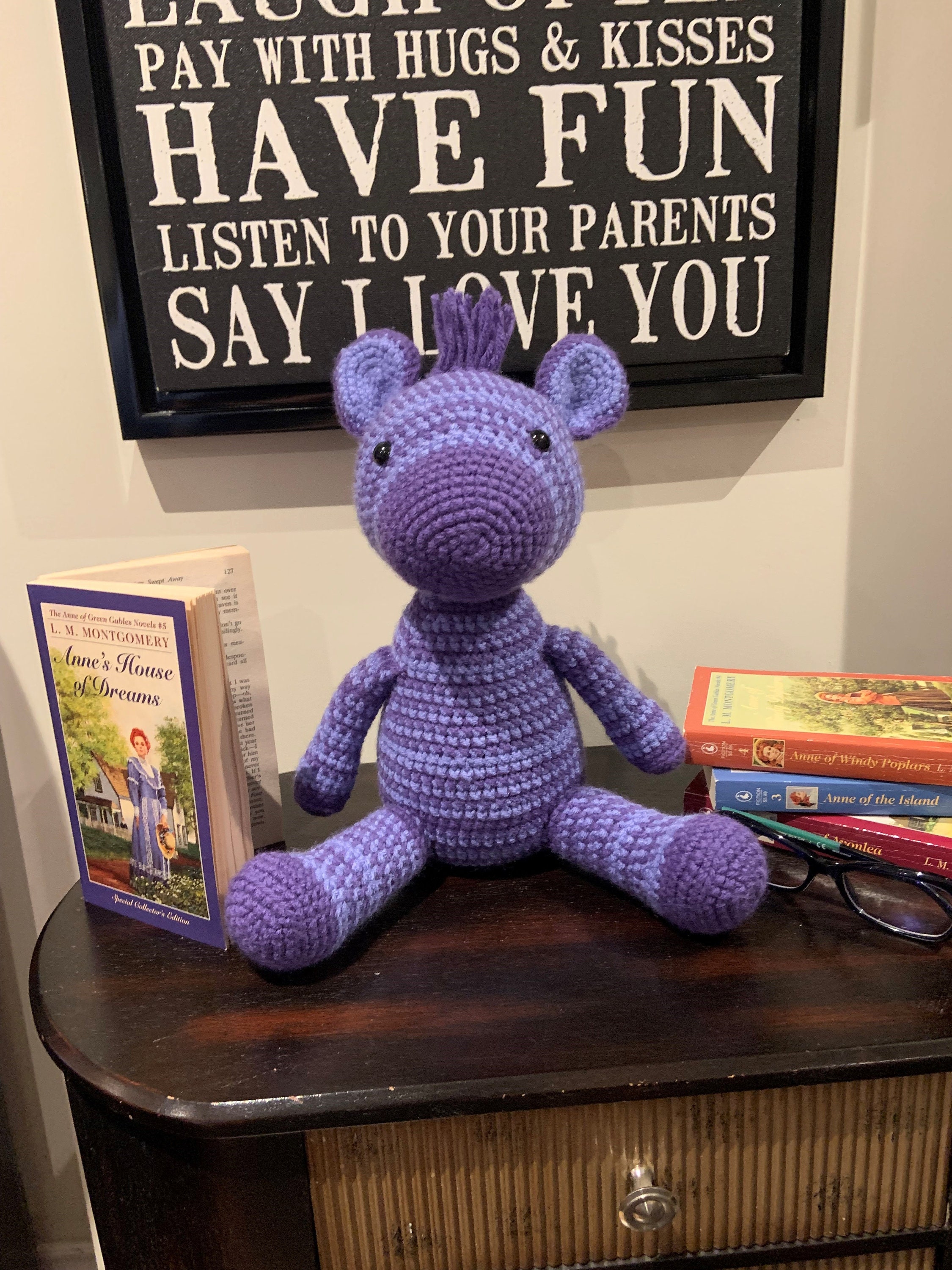 Gehäkeltes Lila Zebra Stofftier - Etsy.de